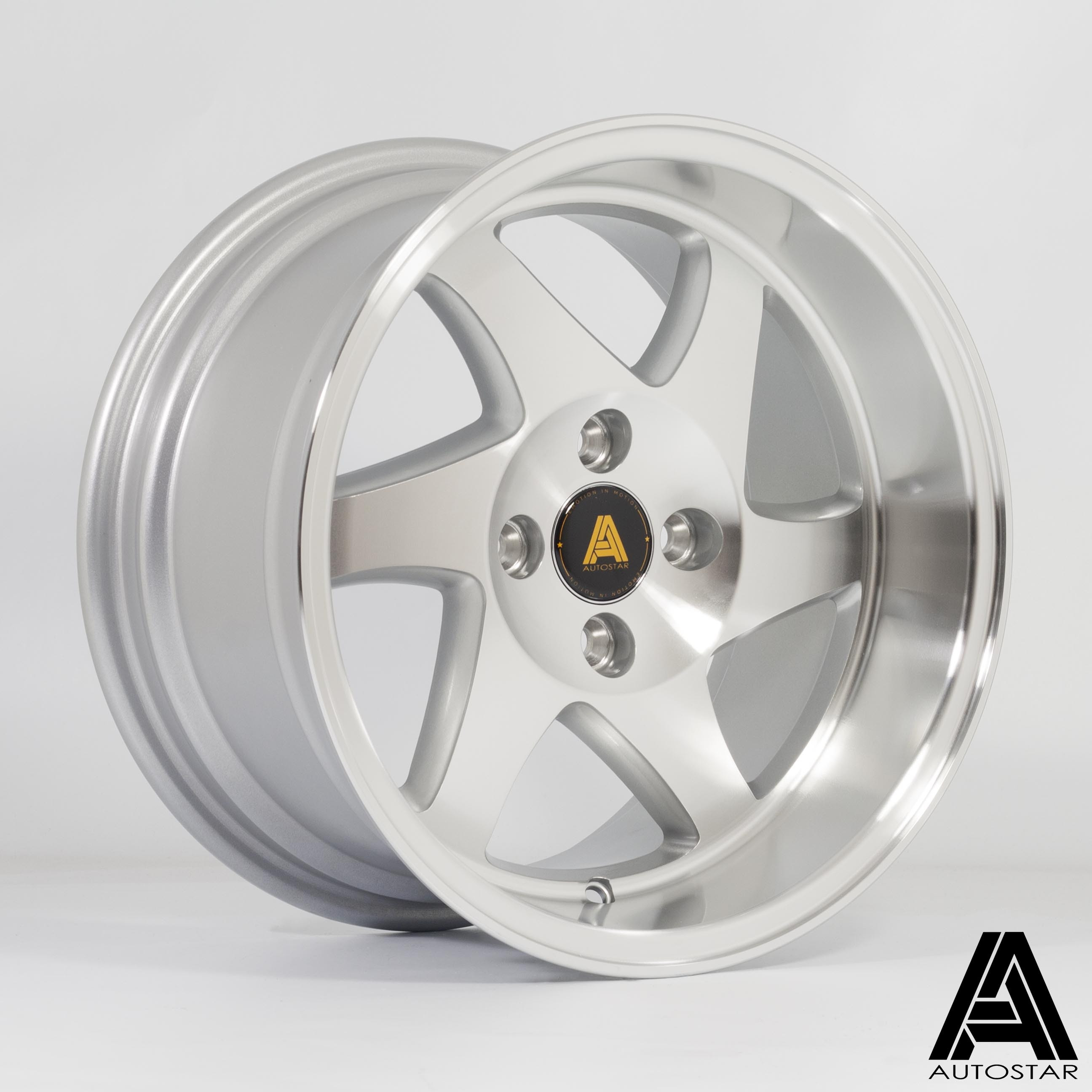 AutoStar Blade 15x8.0 4x100 ET20 Machined Face with Polished Lip