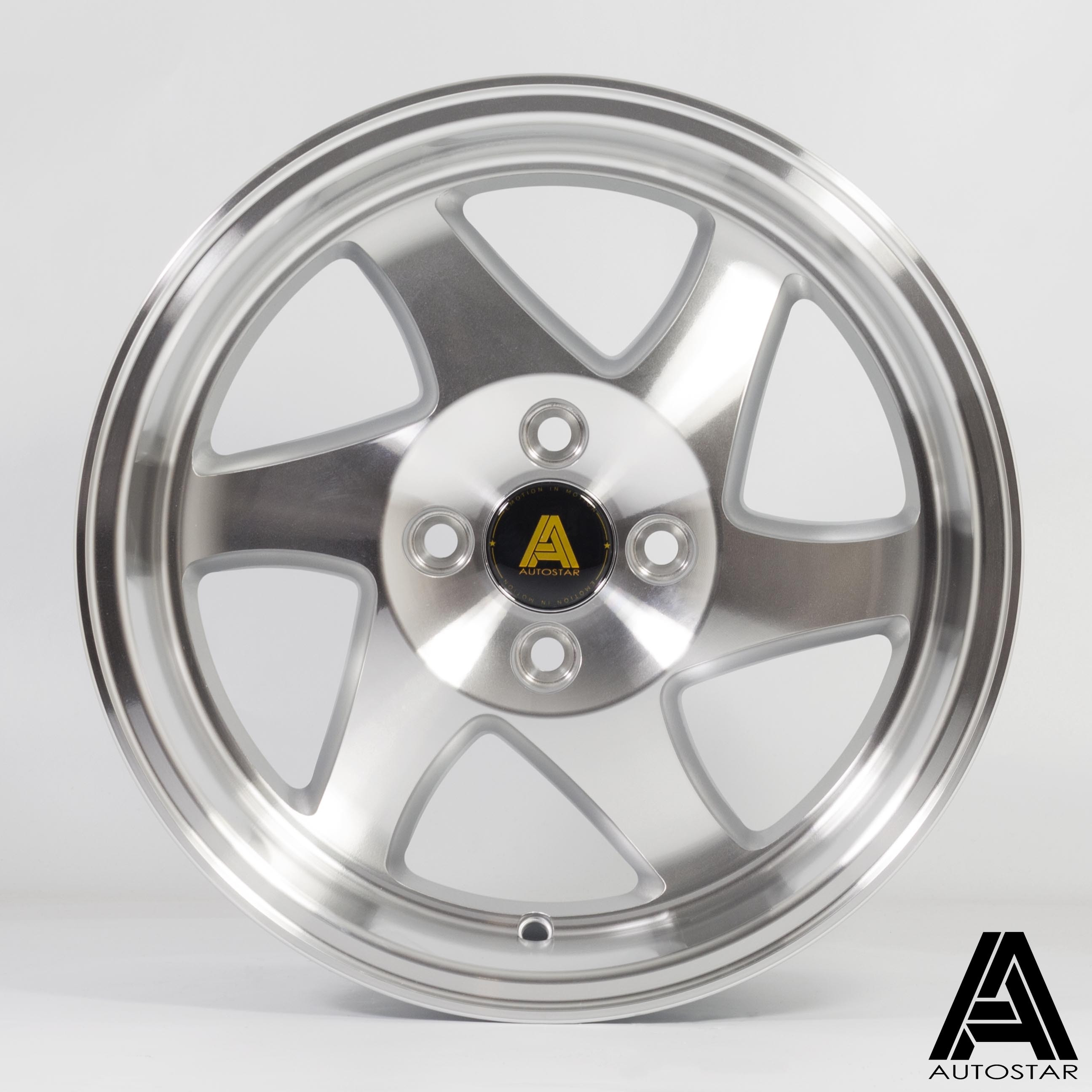 AutoStar Blade 15x8.0 4x100 ET20 Machined Face with Polished Lip